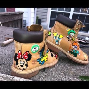 Timberland | Shoes | Custom Cartoon Shoes | Poshmark